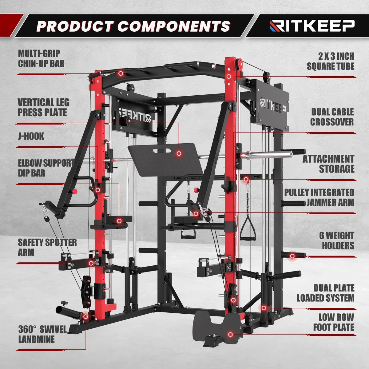 PMAX 4750 All-In-One Home Gym Smih Machine | Ritkeep – RitKeep (CA)